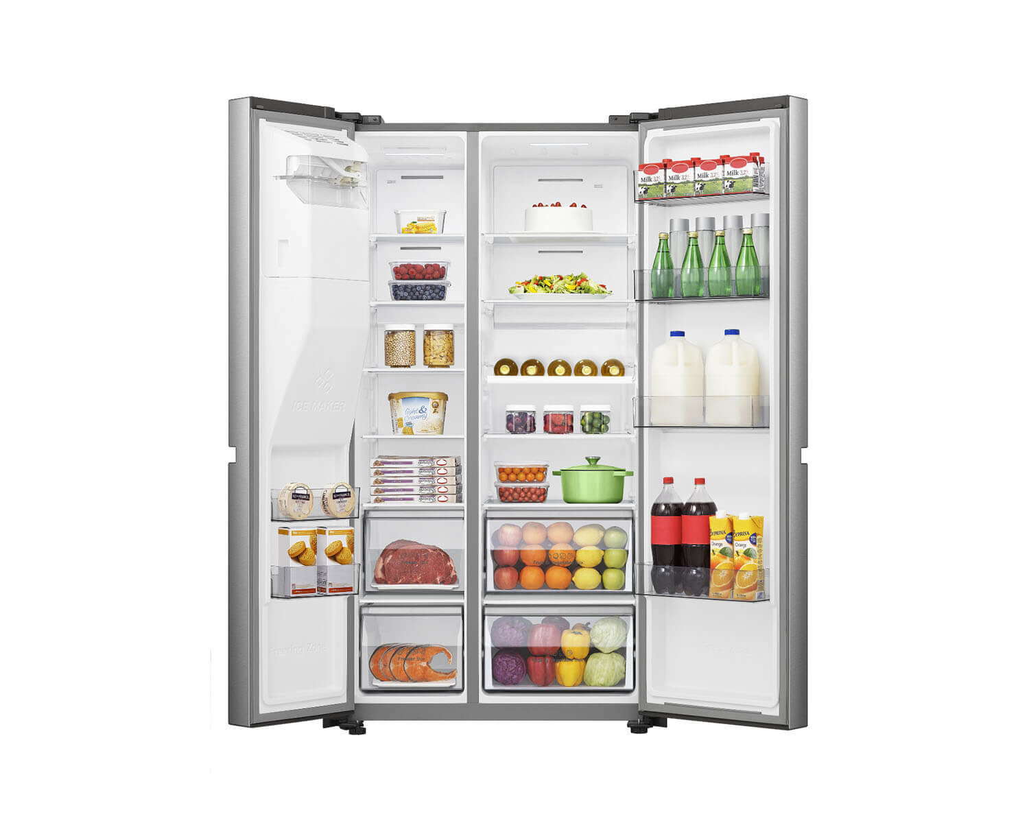 Nevecón Hisense Side by Side Inverter 632 Litros BCD-628W - Hisense