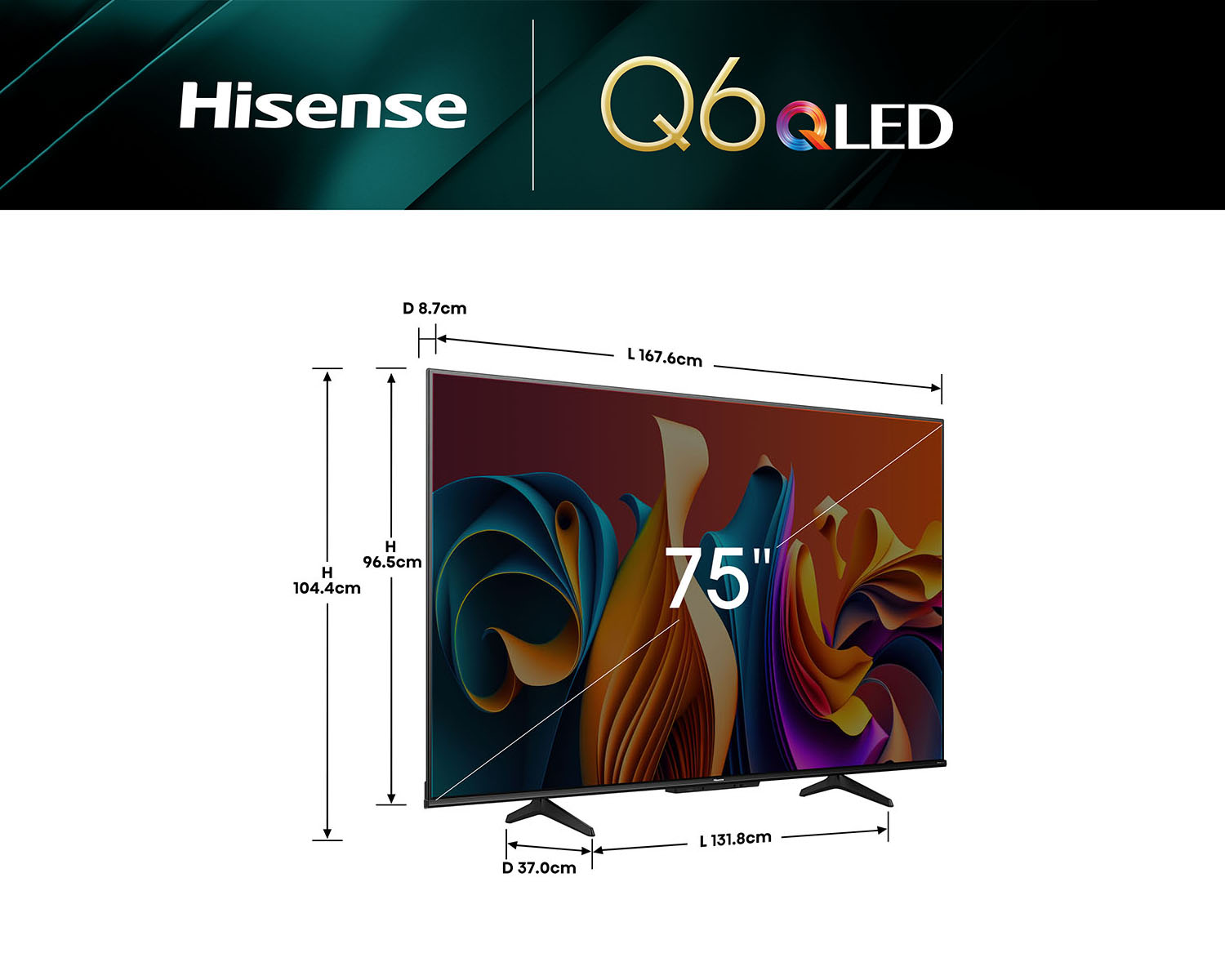 Televisor Hisense QLED 4K Q6N 75” - Hisense