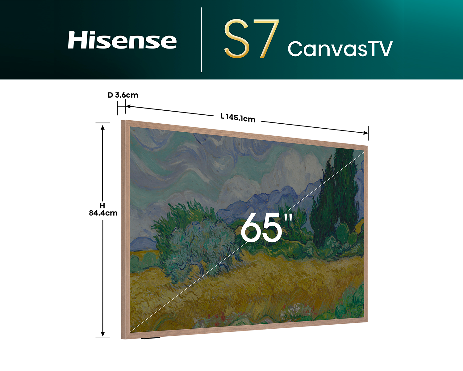 Televisor Hisense Canvas Serie S7 65" - Hisense